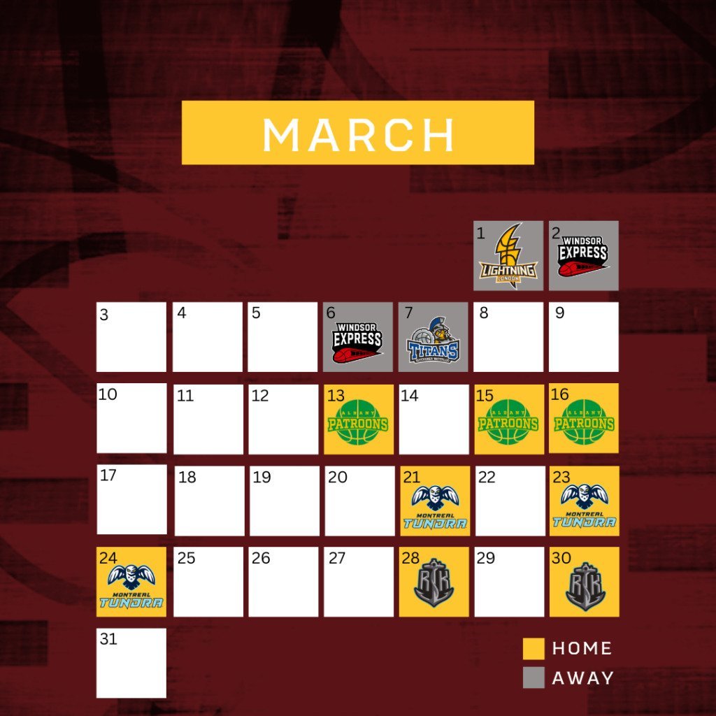 Schedule - The Newfoundland Rogues