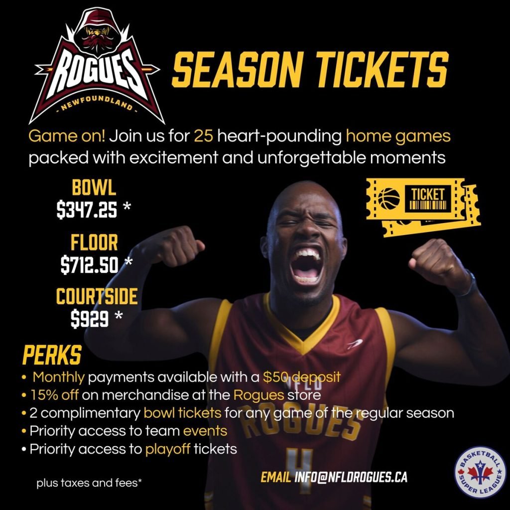 Season Tickets - The Newfoundland Rogues